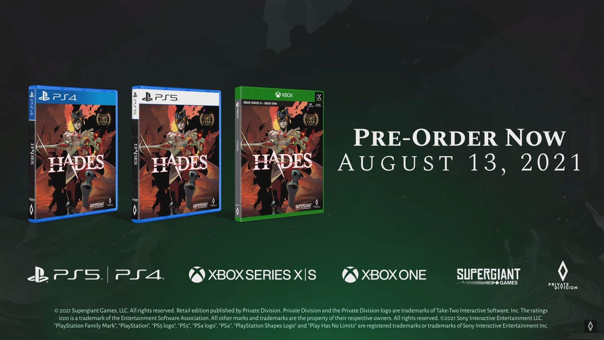 Hades Officially Coming to PlayStation and Xbox