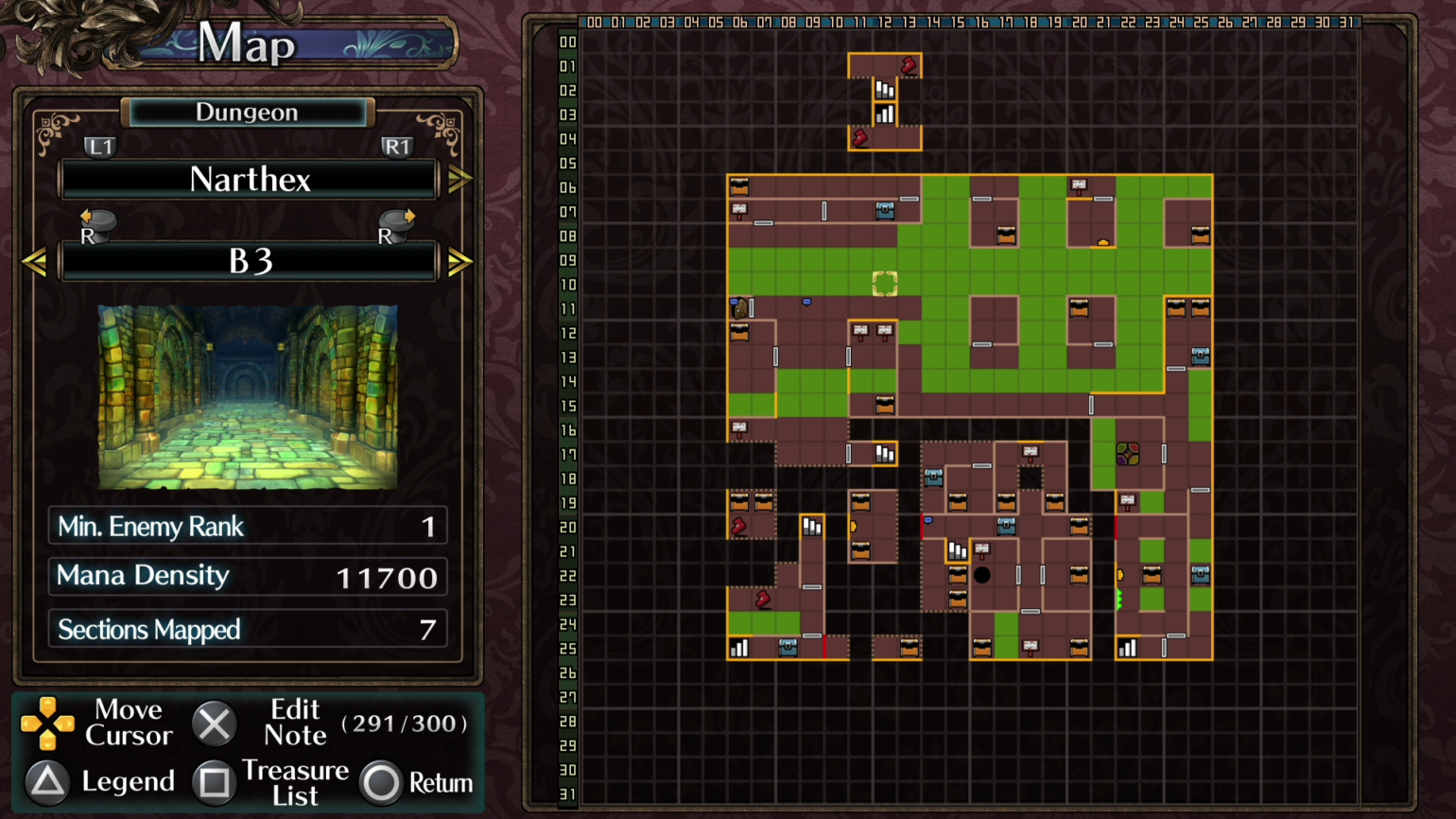 Every Map in Labyrinth of Galleria: The Moon Society » Infinite Start